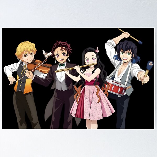 "Kimetsu no Yaiba Demon Slayer - Singing" Poster for Sale by MalakShams ...