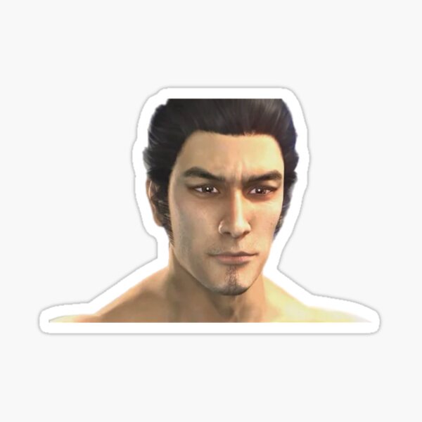 "Kiryu Smiling Yakuza 3" Sticker for Sale by MerikuroCreates | Redbubble