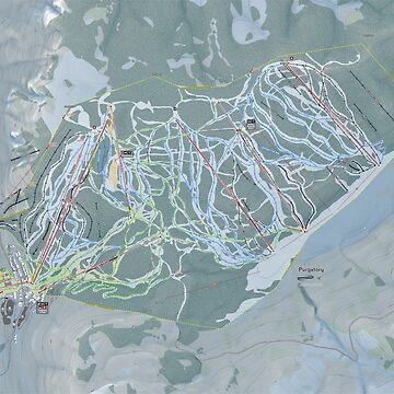 "Purgatory Resort Trail Map" Sticker for Sale by mapsynergy | Redbubble