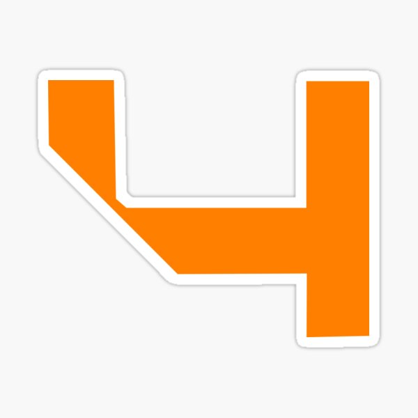 "Lando Norris 4 racing number formula 1 " Sticker for Sale by Pink ...