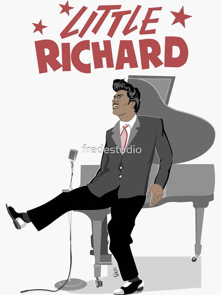 ""Little" Richard Vector Illustration" Sticker for Sale by fredestudio ...