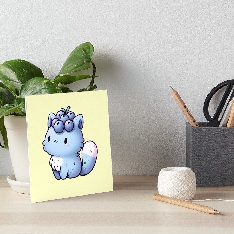 "Blueberry cat" Sticker for Sale by AnnaHalasek | Redbubble