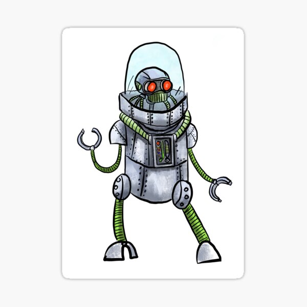 "Retrobot 1" Sticker for Sale by Extreme-Fantasy | Redbubble