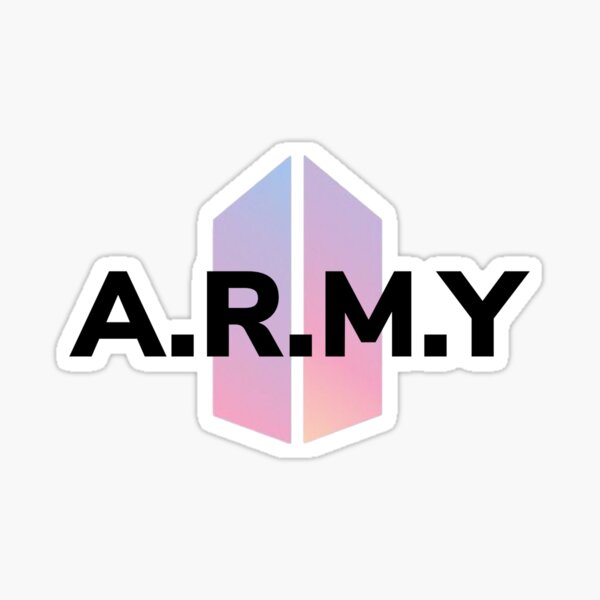 "A.R.M.Y" Sticker for Sale by amh0013 | Redbubble