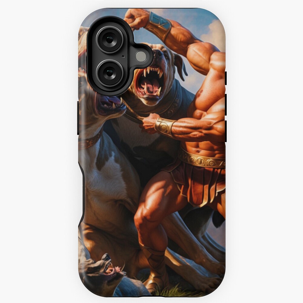 "Hercules and Cerberus Mythological Art - VibeNest" Sticker for Sale by ...