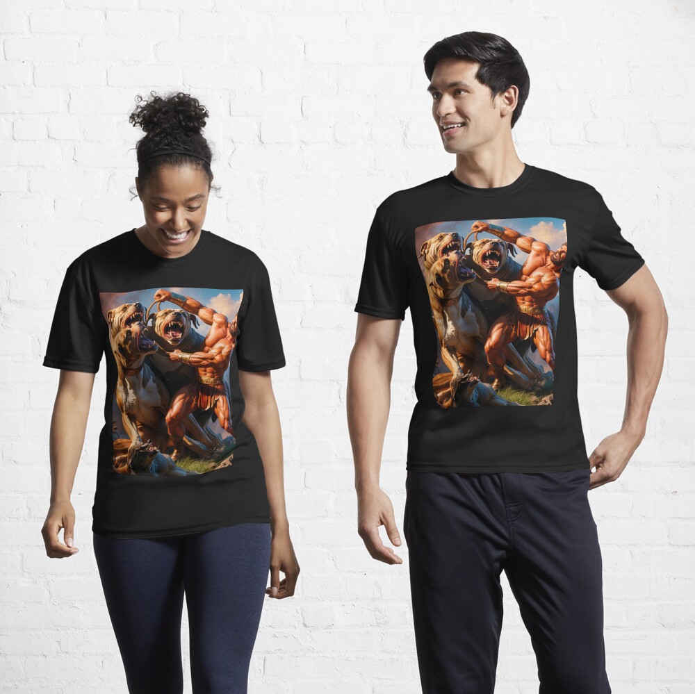 "Hercules and Cerberus Mythological Art - VibeNest" Sticker for Sale by ...