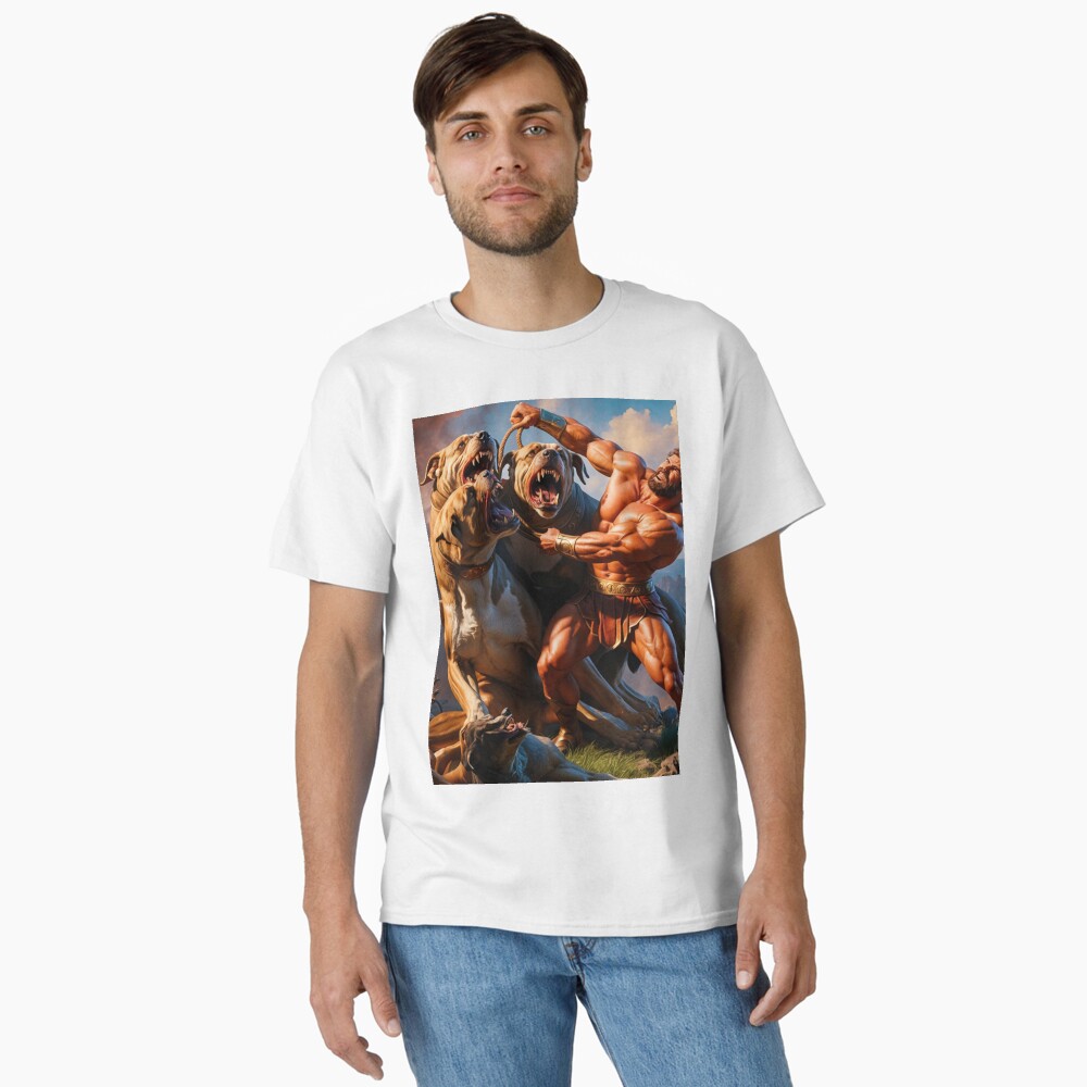 "Hercules and Cerberus Mythological Art - VibeNest" Sticker for Sale by ...