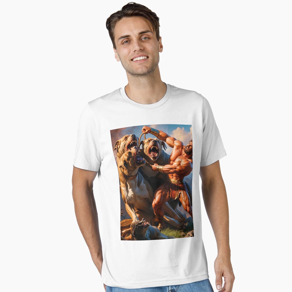 "Hercules and Cerberus Mythological Art - VibeNest" Sticker for Sale by ...