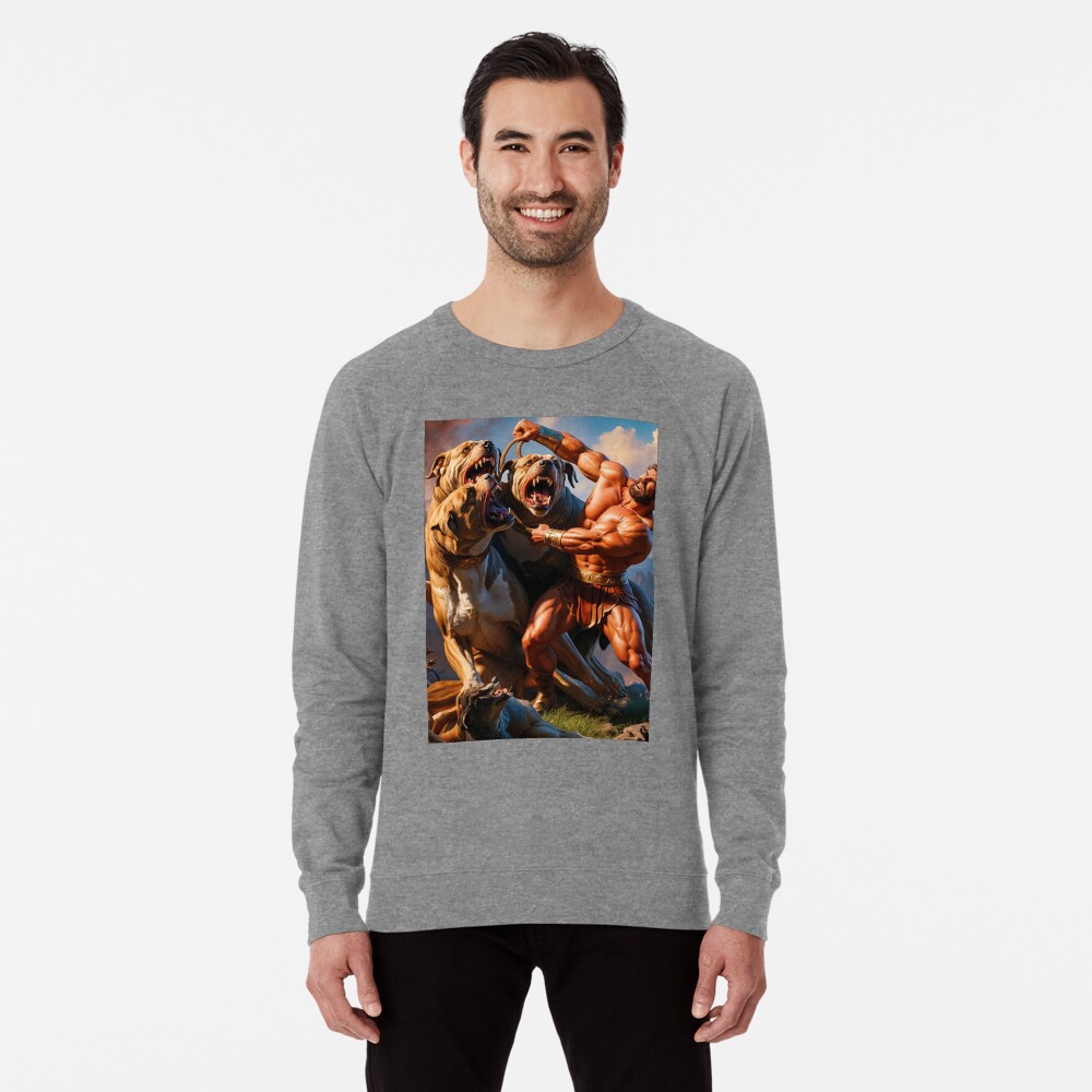 "Hercules and Cerberus Mythological Art - VibeNest" Sticker for Sale by ...