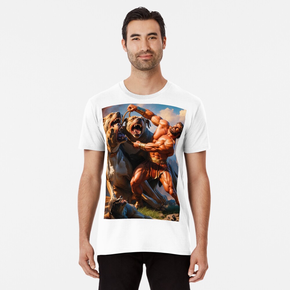 "Hercules and Cerberus Mythological Art - VibeNest" Sticker for Sale by ...