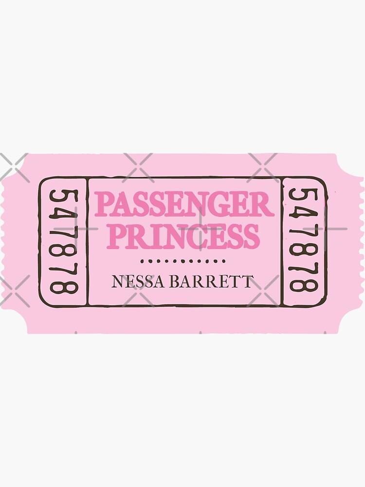 "passengers princess ticket" Sticker for Sale by clupheavenn | Redbubble
