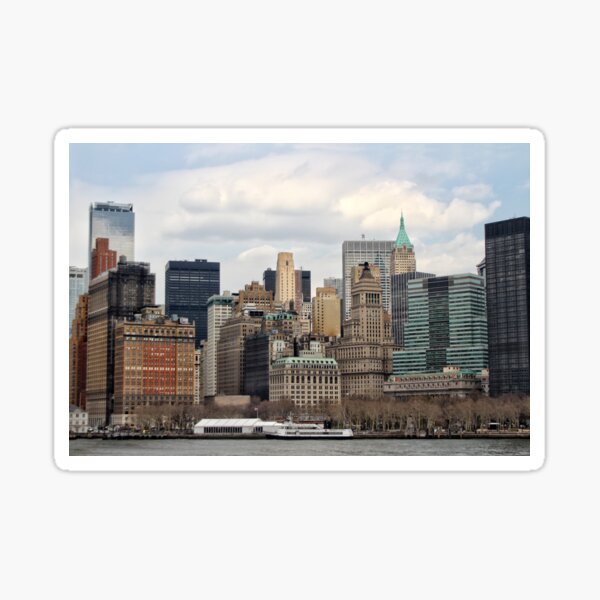 "Skyline Of Manhattan New York City" Sticker for Sale by BritishYank ...