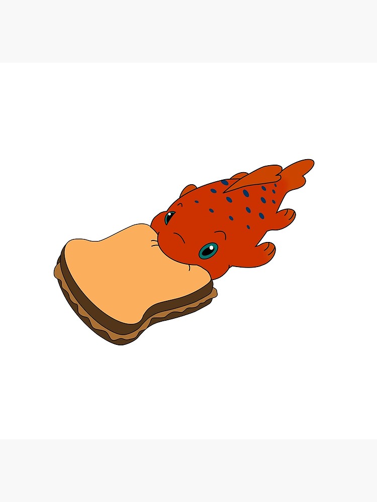 "Pudge the fish (with sandwich)" Art Board Print for Sale by MrPieCrust ...