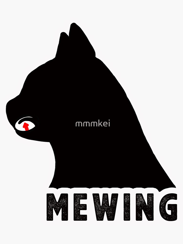 "Gen Alpha Slang Mewing" Sticker for Sale by mmmkei | Redbubble