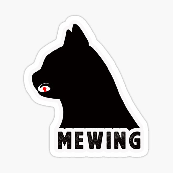 "Gen Alpha Slang Mewing" Sticker for Sale by mmmkei | Redbubble