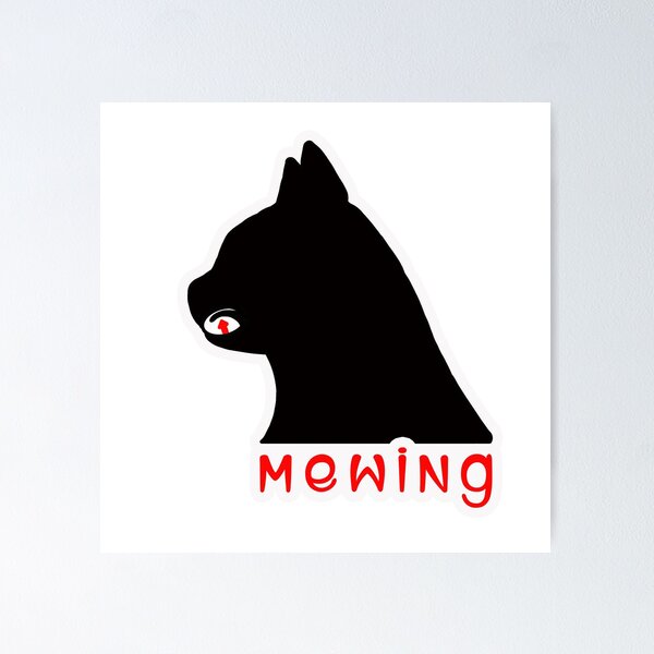 "Gen Alpha Slang Mewing" Poster for Sale by mmmkei | Redbubble