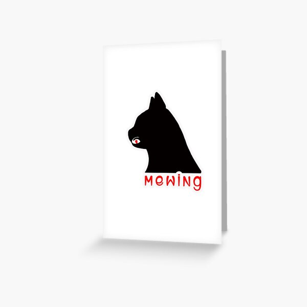 "Gen Alpha Slang Mewing" Greeting Card for Sale by mmmkei | Redbubble