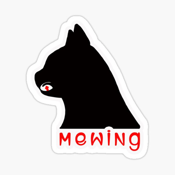 "Gen Alpha Slang Mewing" Sticker for Sale by mmmkei | Redbubble