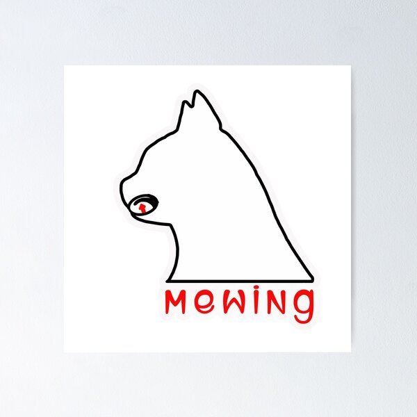"Gen Alpha Slang Mewing" Poster for Sale by mmmkei | Redbubble