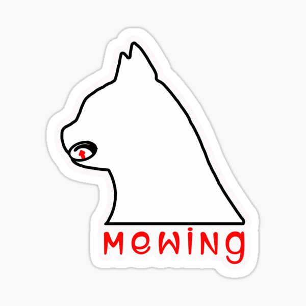 "Gen Alpha Slang Mewing" Sticker for Sale by mmmkei | Redbubble