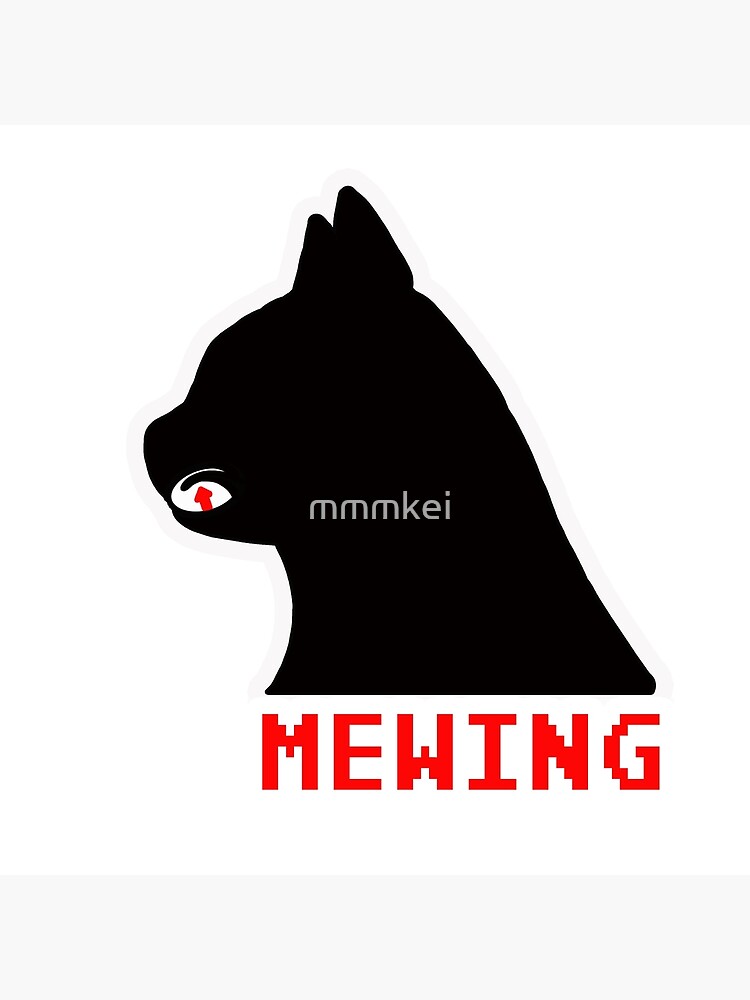 "Gen Alpha Slang Mewing" Poster for Sale by mmmkei | Redbubble