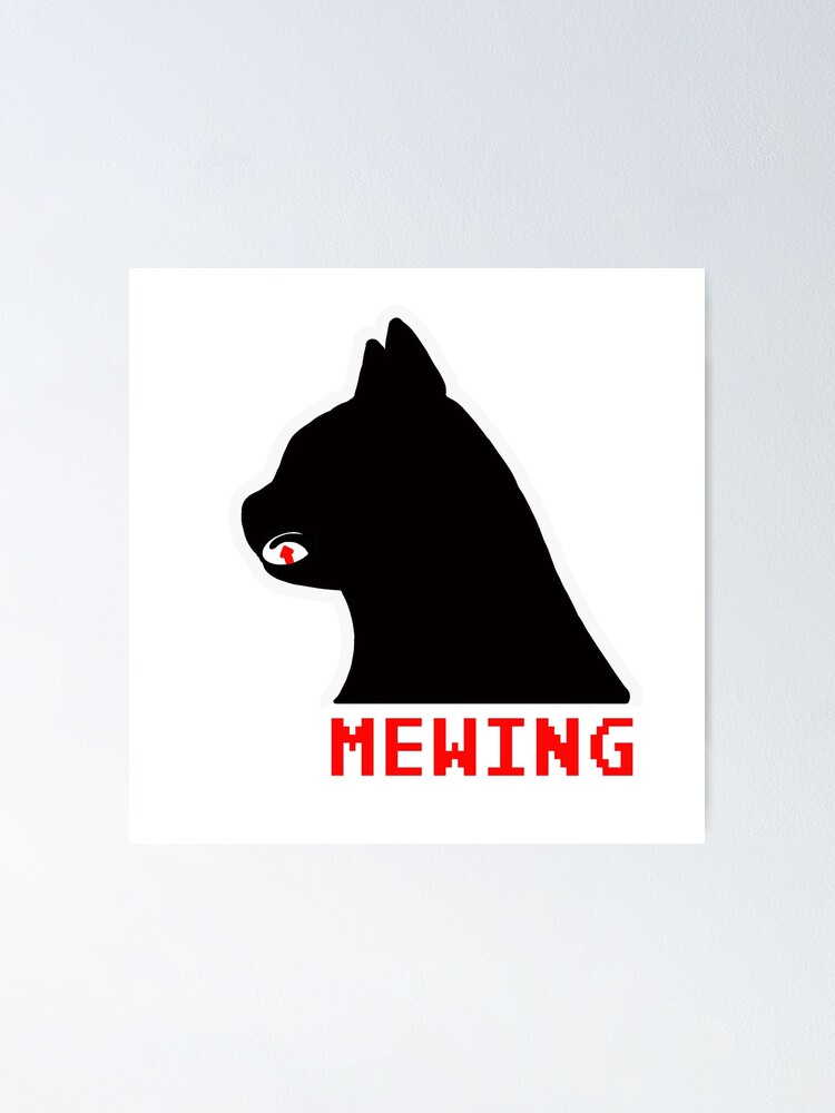 "Gen Alpha Slang Mewing" Poster for Sale by mmmkei | Redbubble