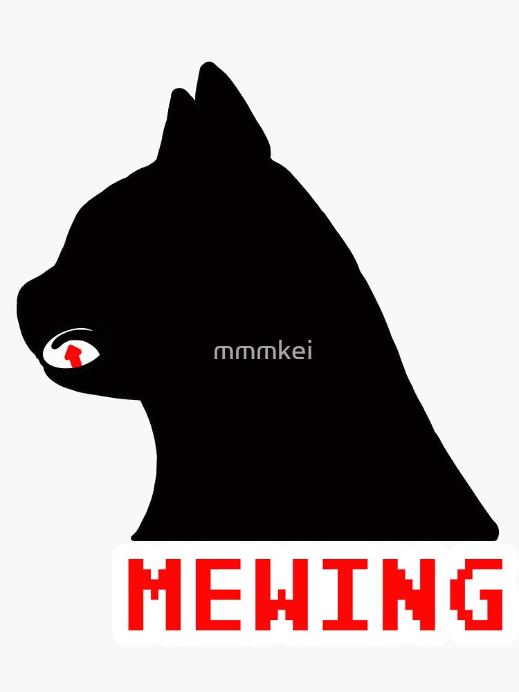 "Gen Alpha Slang Mewing" Sticker for Sale by mmmkei | Redbubble