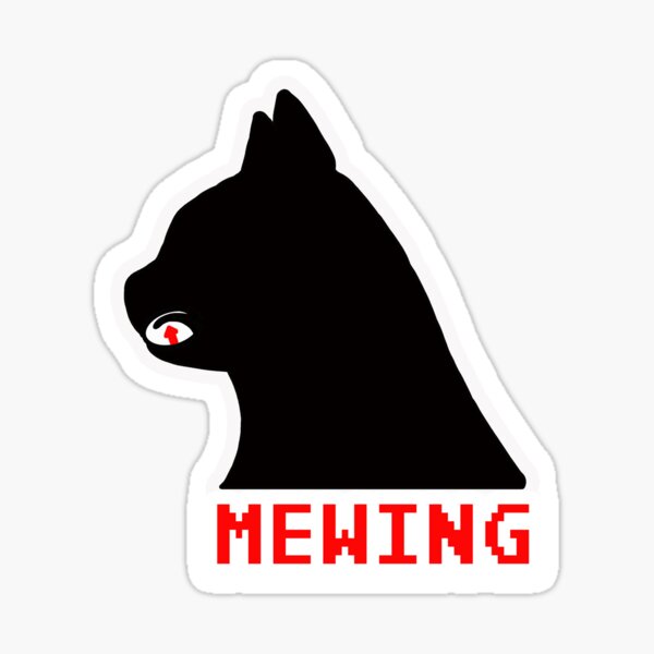 "Gen Alpha Slang Mewing" Sticker for Sale by mmmkei | Redbubble
