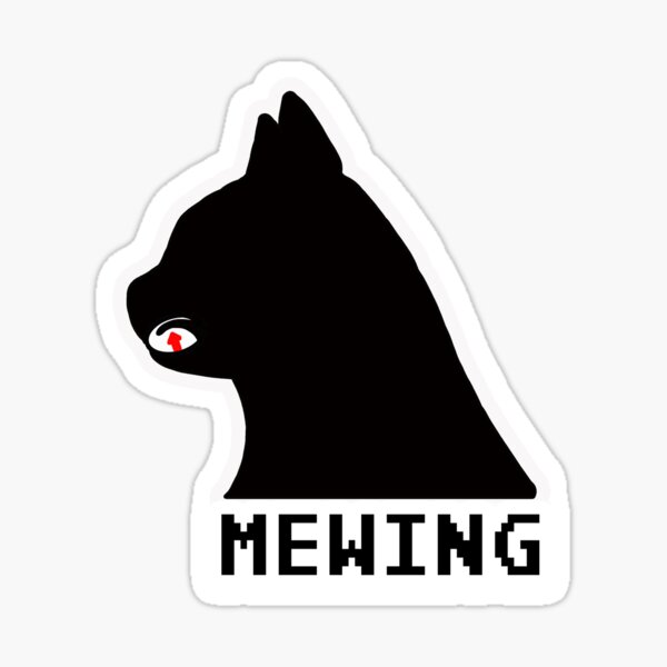 "Gen Alpha Slang Mewing" Sticker for Sale by mmmkei | Redbubble