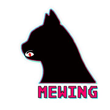 "Gen Alpha Slang Mewing" Sticker for Sale by mmmkei | Redbubble