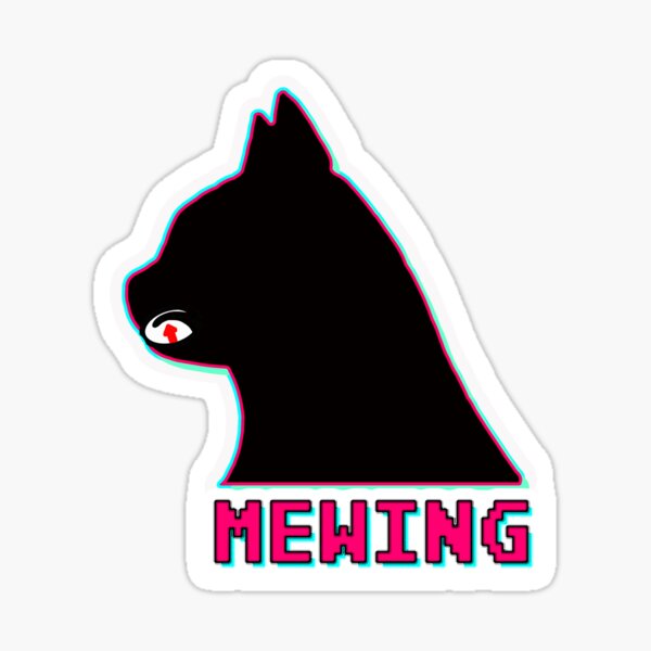 "Gen Alpha Slang Mewing" Sticker for Sale by mmmkei | Redbubble
