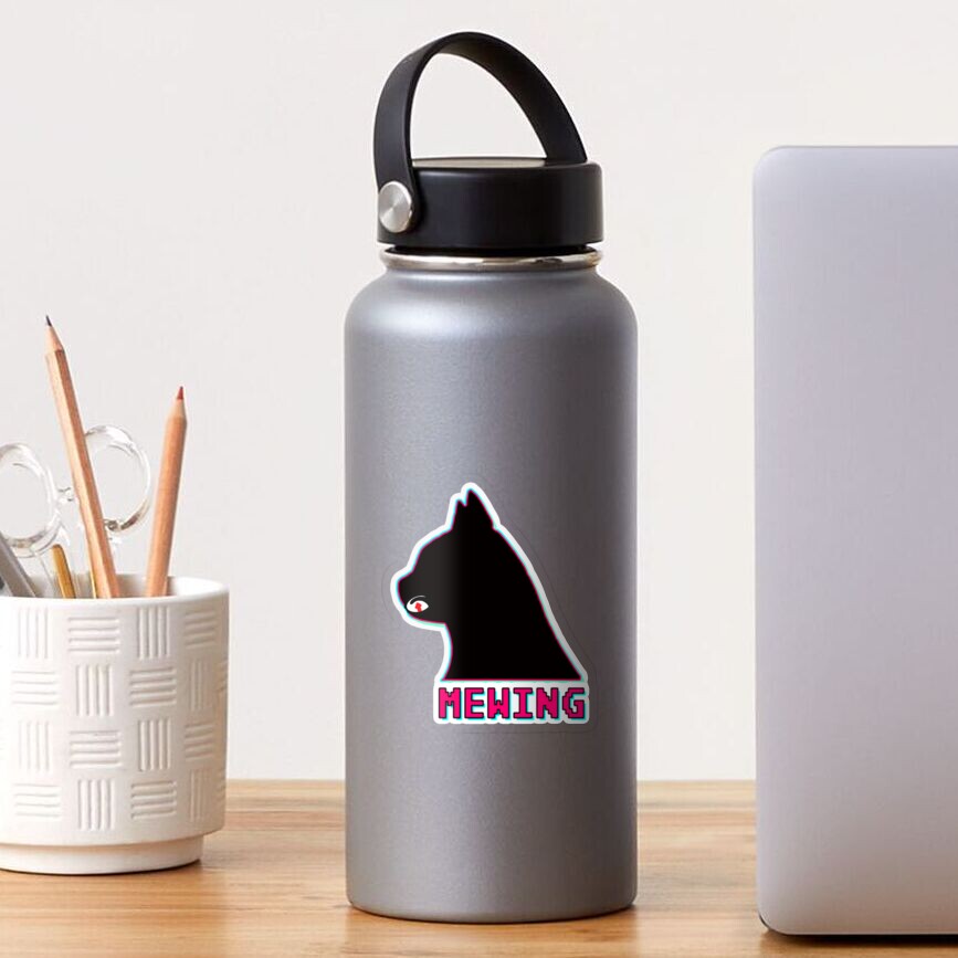 "Gen Alpha Slang Mewing" Sticker for Sale by mmmkei | Redbubble