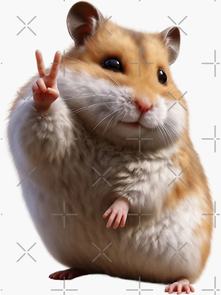 "peace hamster meme" Sticker for Sale by piscininha | Redbubble