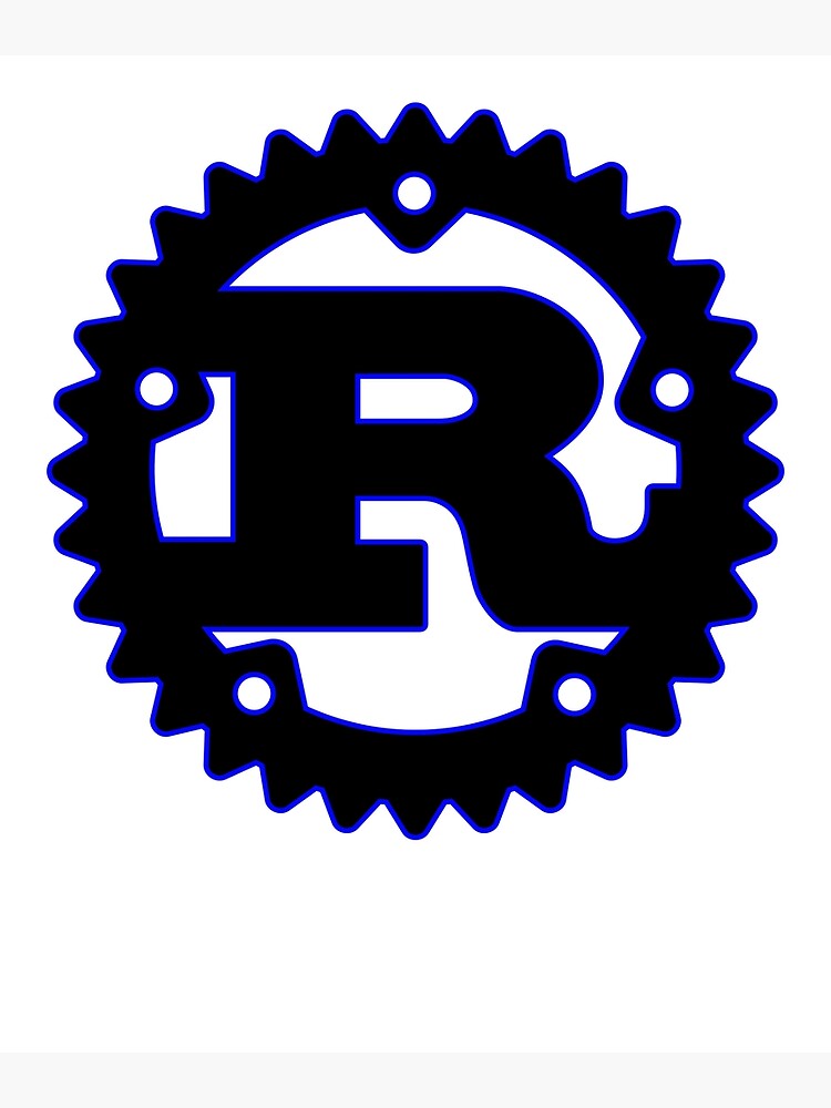 "Rust (Blue Outline) Official Logo T-Shirt" Poster for Sale by ...