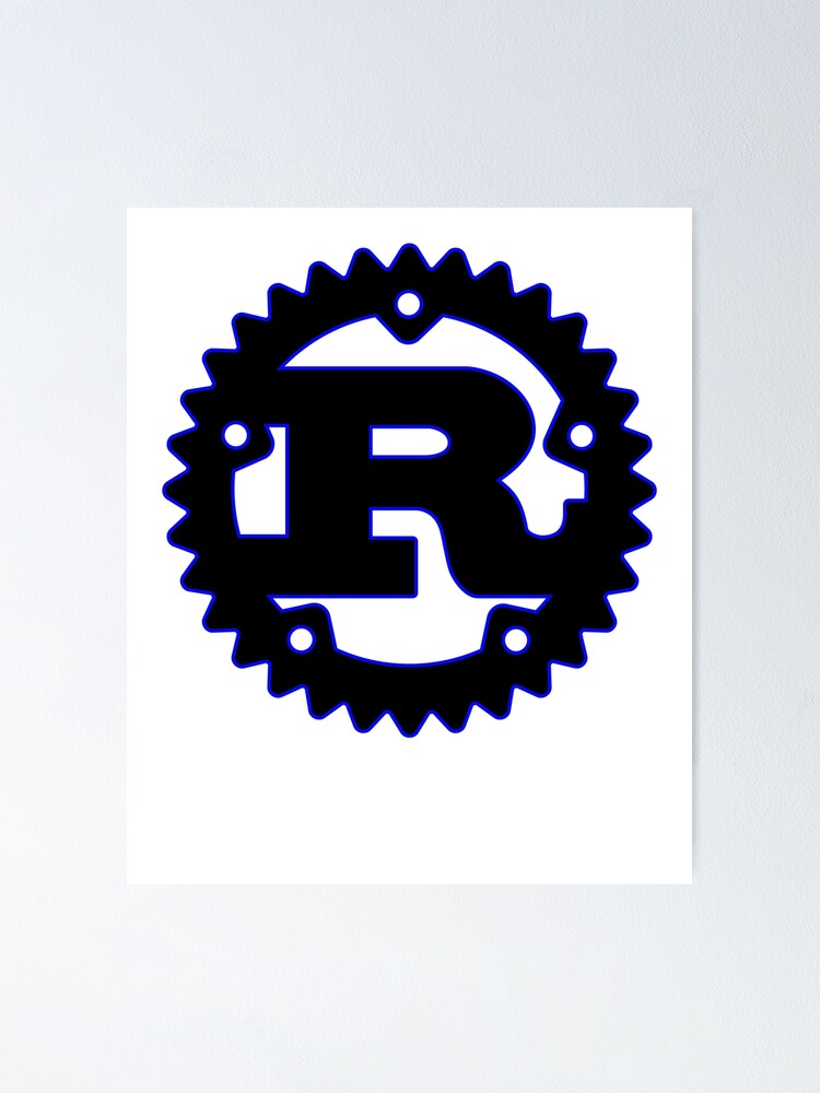 "Rust (Blue Outline) Official Logo T-Shirt" Poster for Sale by ...