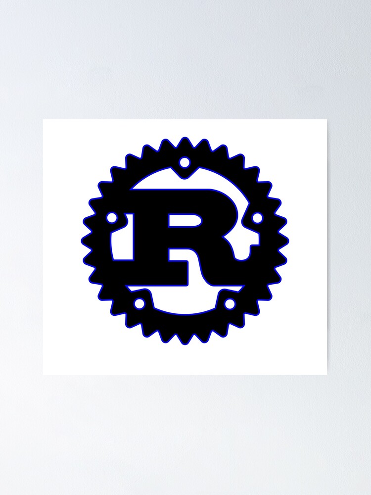 "Rust (Blue Outline) Official Logo Hoodie" Poster by rainwater11 ...