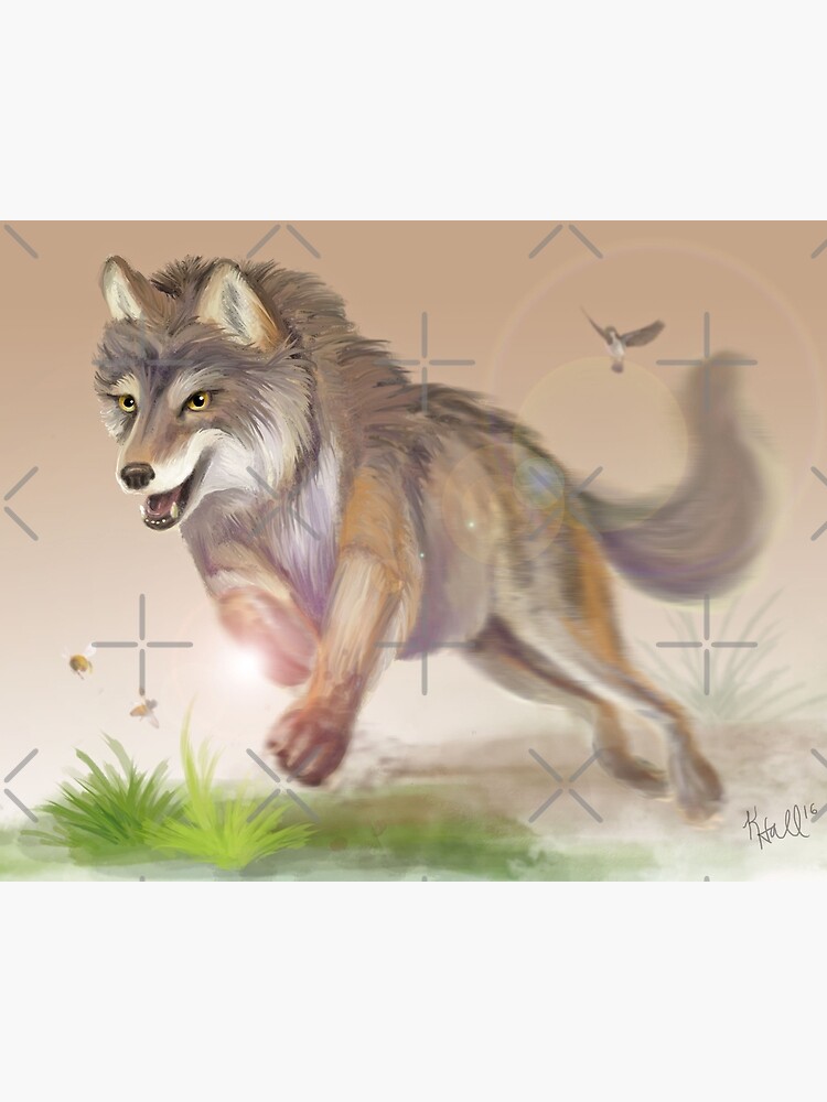 "Dirty Paws Wolf" Art Print for Sale by Unicornarama | Redbubble
