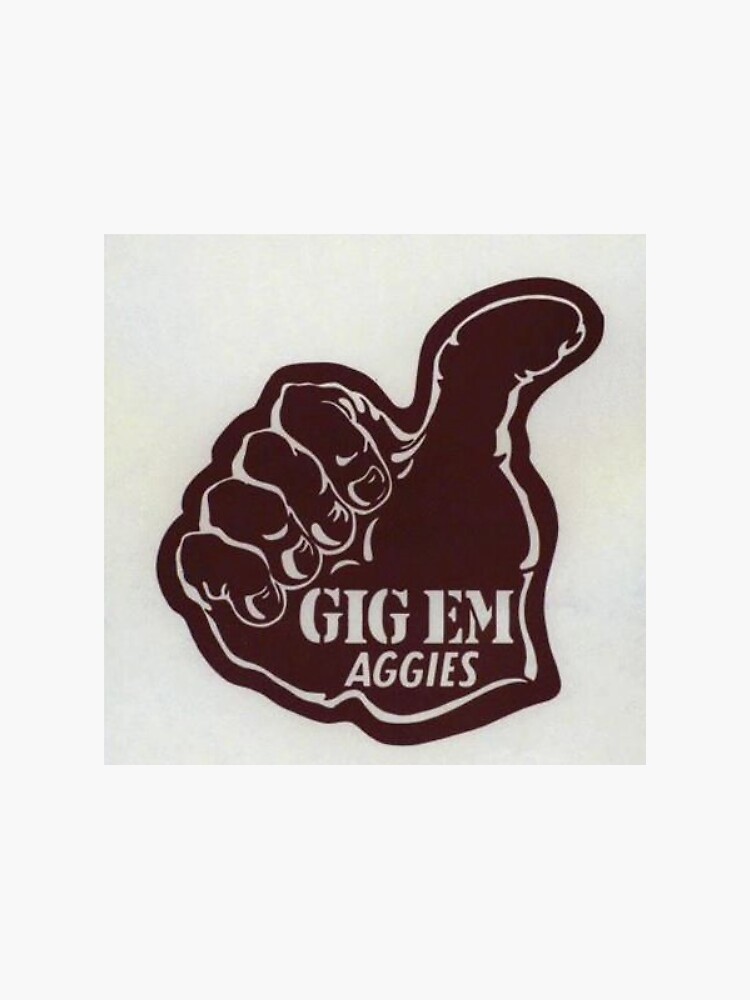 "Gig Em Aggies" Sticker for Sale by JERBtheHPnerd | Redbubble