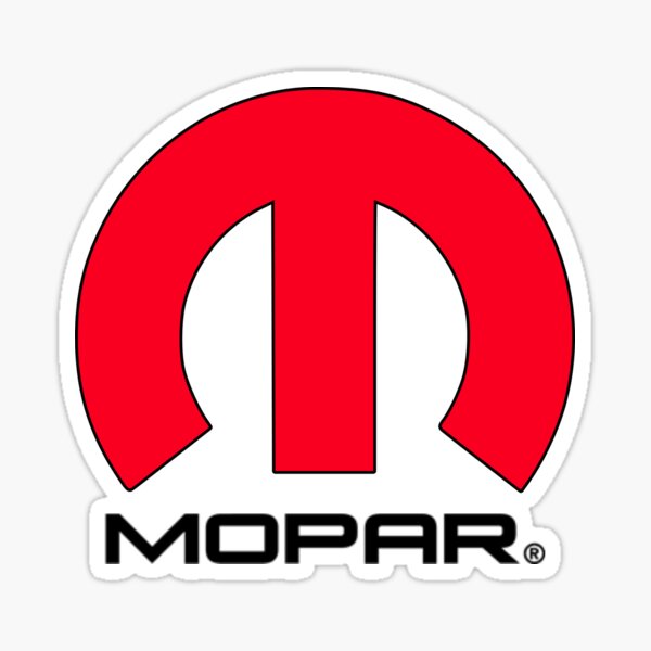 "Mopar in Red" Sticker for Sale by Vee-Dog | Redbubble