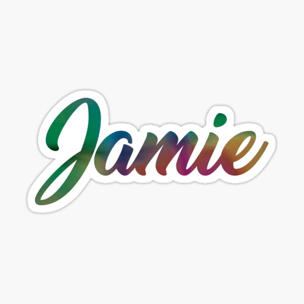 "Jamie" Sticker for Sale by xRadicalRainbow | Redbubble