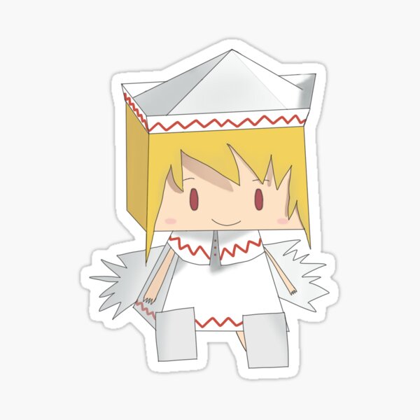 "Touhou Lily White cubehead sticker" Sticker by Goldom | Redbubble