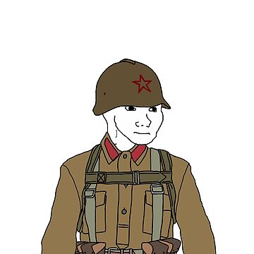 "Red Army Soldier Wojak" Sticker for Sale by UnitedMemeOMZ | Redbubble
