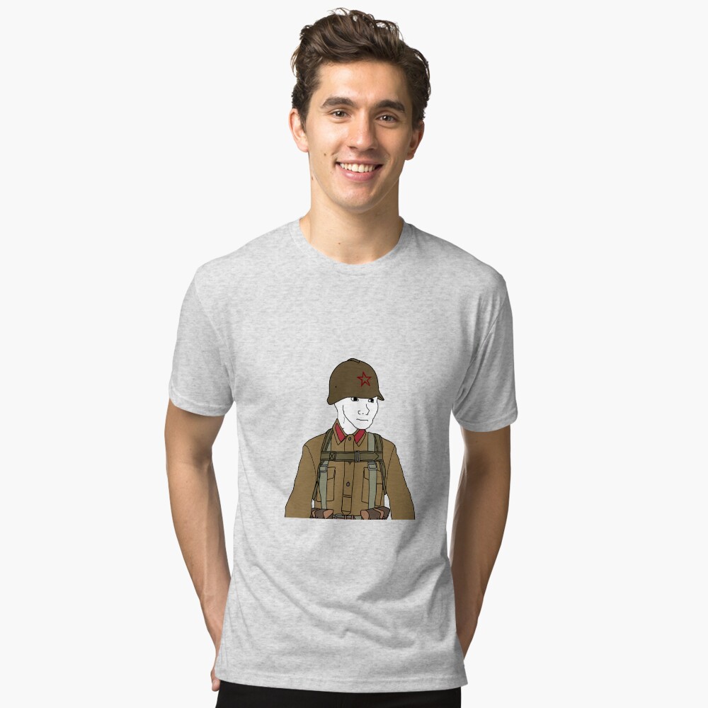 "Red Army Soldier Wojak" Sticker for Sale by UnitedMemeOMZ | Redbubble
