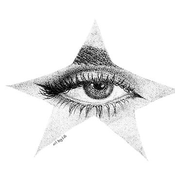 "Star Eye - Stippling Drawing" Sticker for Sale by aartbylilli | Redbubble