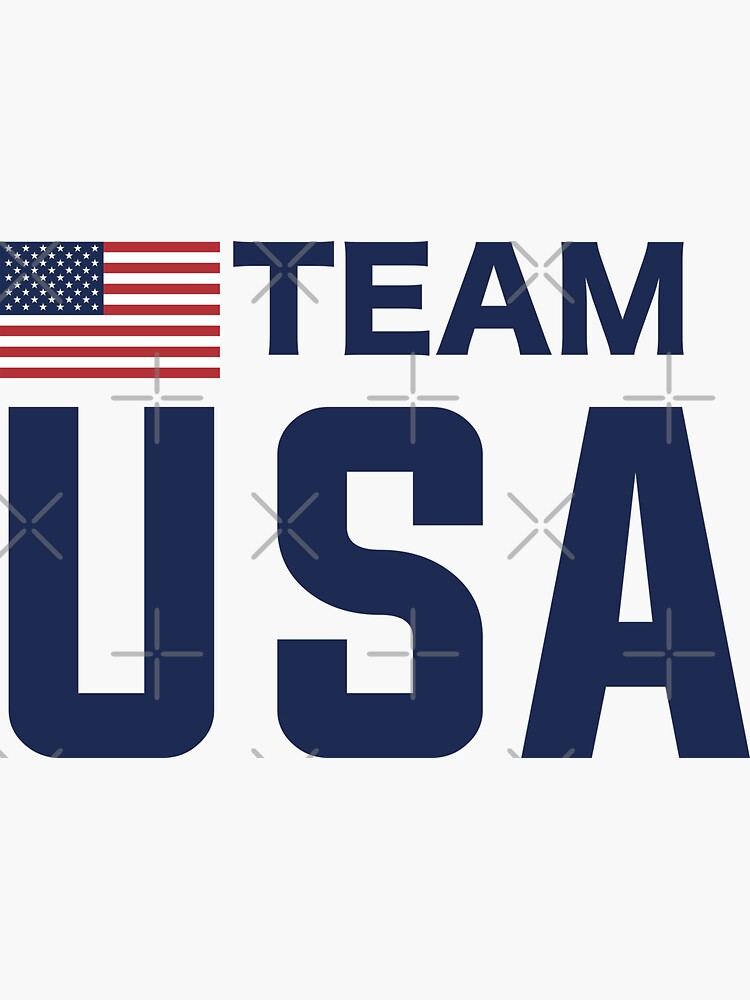"TEAM USA collection" Sticker by Wolagno | Redbubble