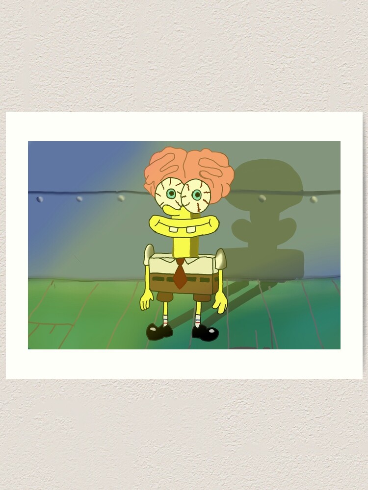 "spongebob scaredypants" Art Print by puffythepig | Redbubble