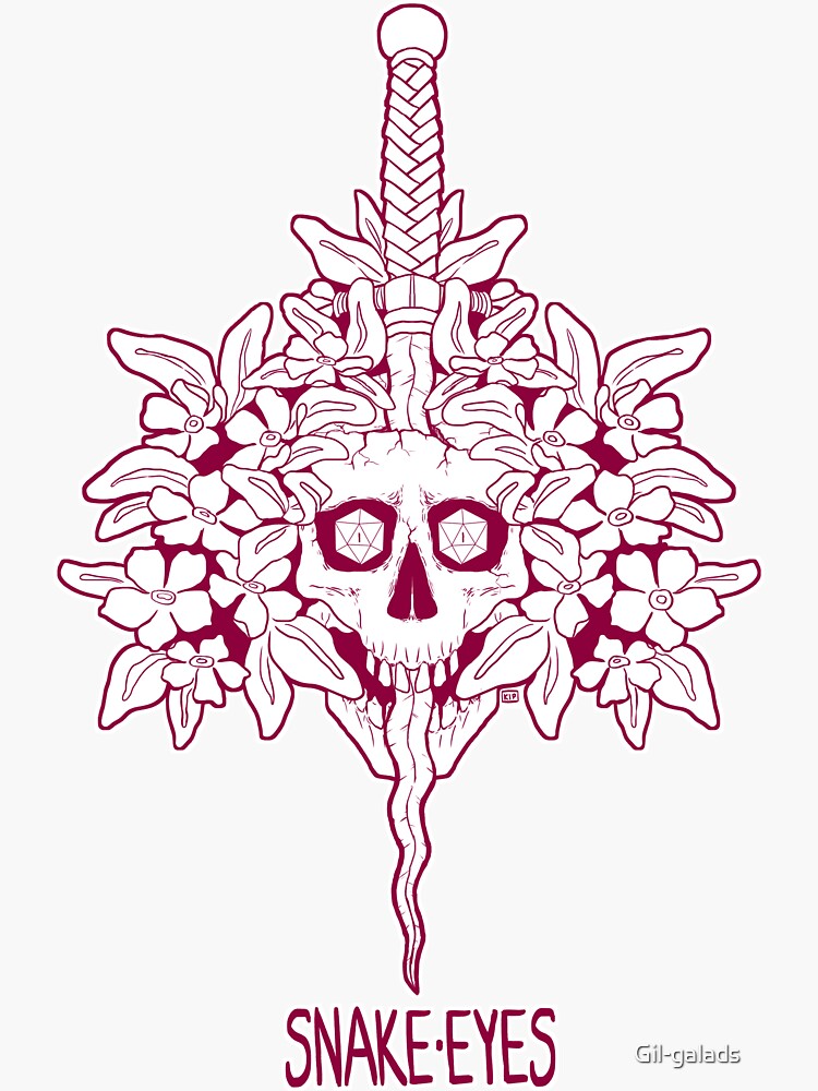"Snake Eyes" Sticker for Sale by Gil-galads | Redbubble