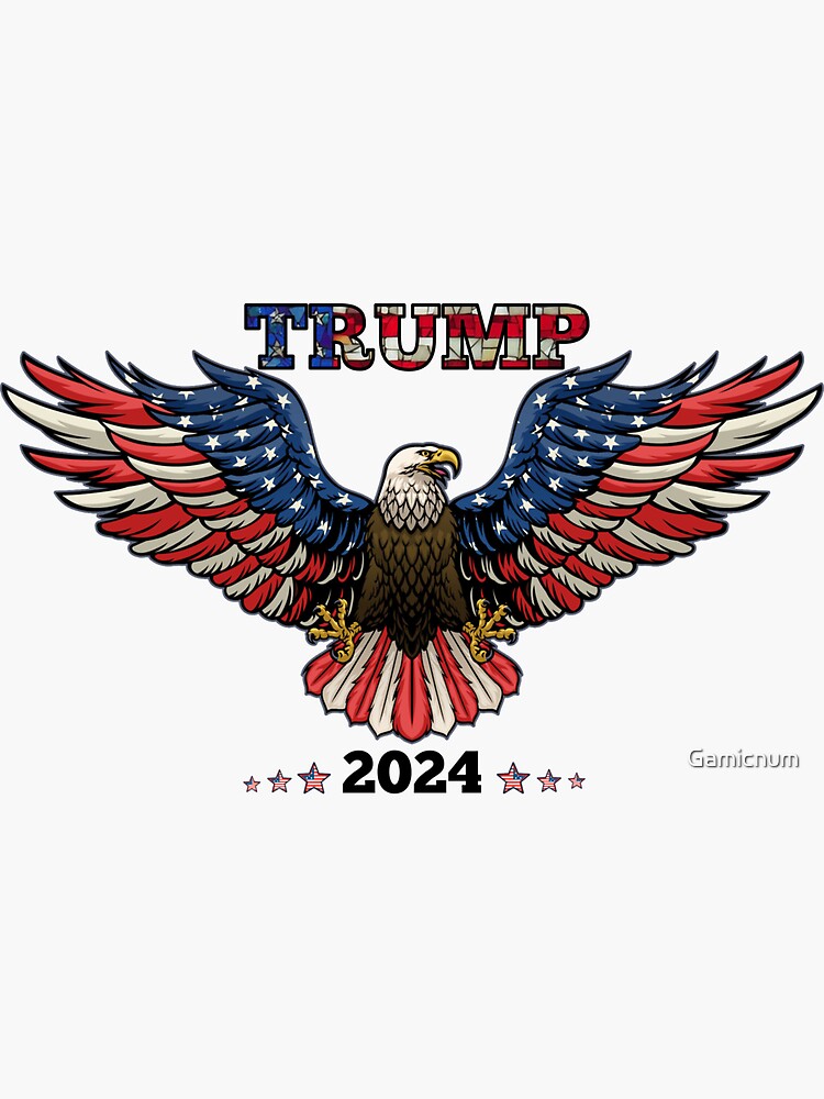 "Trump Eagle American" Sticker for Sale by Gamicnum | Redbubble