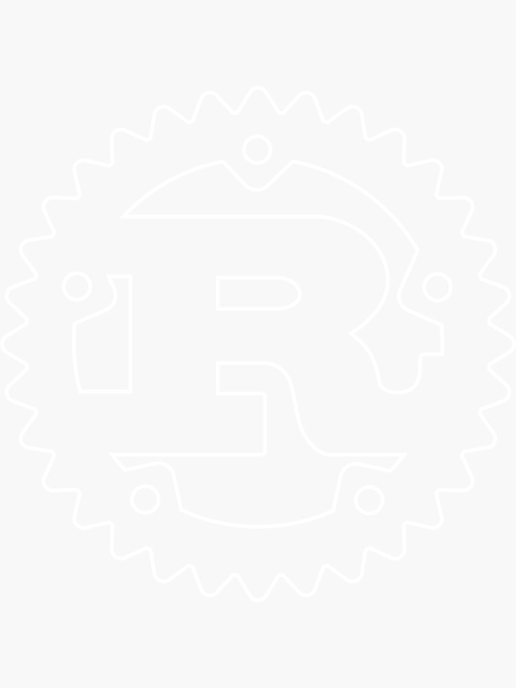 "Rust (Transparent/White) Official Logo T-Shirt" Sticker for Sale by ...