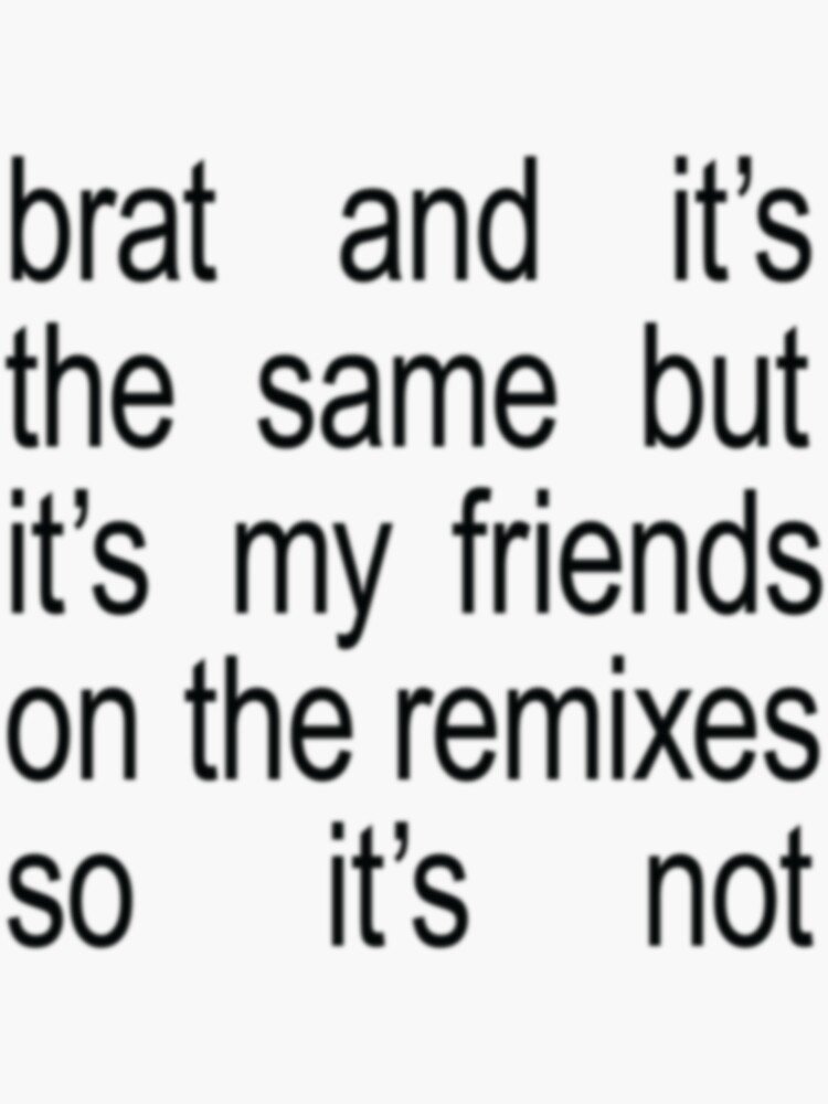 "brat - remix album - Charli XCX Album cover art" Sticker for Sale by ...